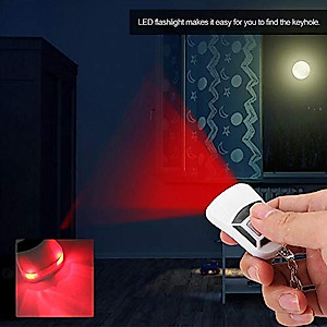 Key Finder Key Locator Key Detector Mini Anti Lost Key Locator Keychain Whistle Beep Sound Control with LED Fashlight for Wallets ,Car ,Pets ,Bags