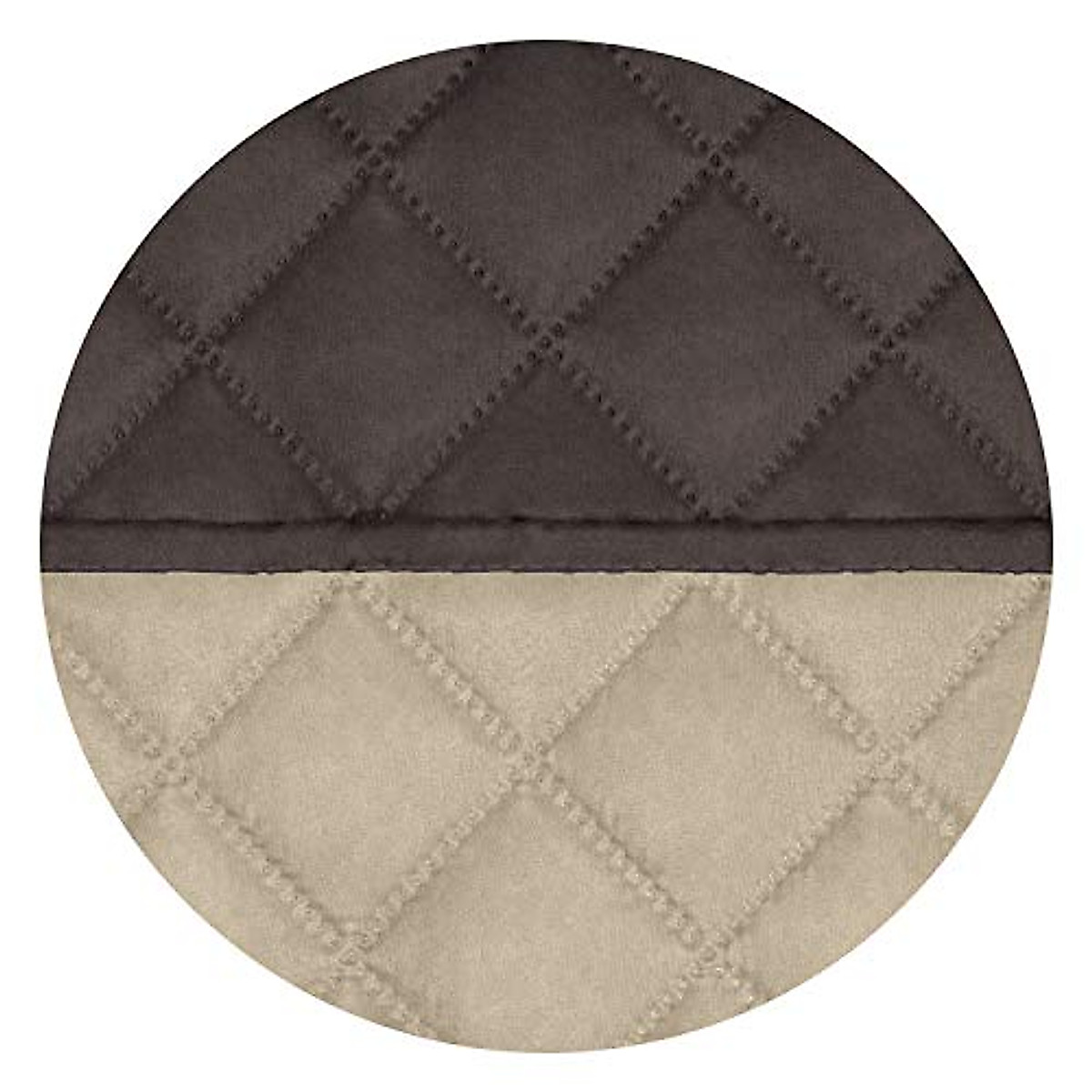 PureFit Reversible Quilted Sofa Cover, Water Resistant Medium Slipcover Furniture Protector, Washable Couch Cover with Non Slip Foam and Elastic Straps for Kids, Dogs, Pets (Loveseat, Chocolate/Beige)