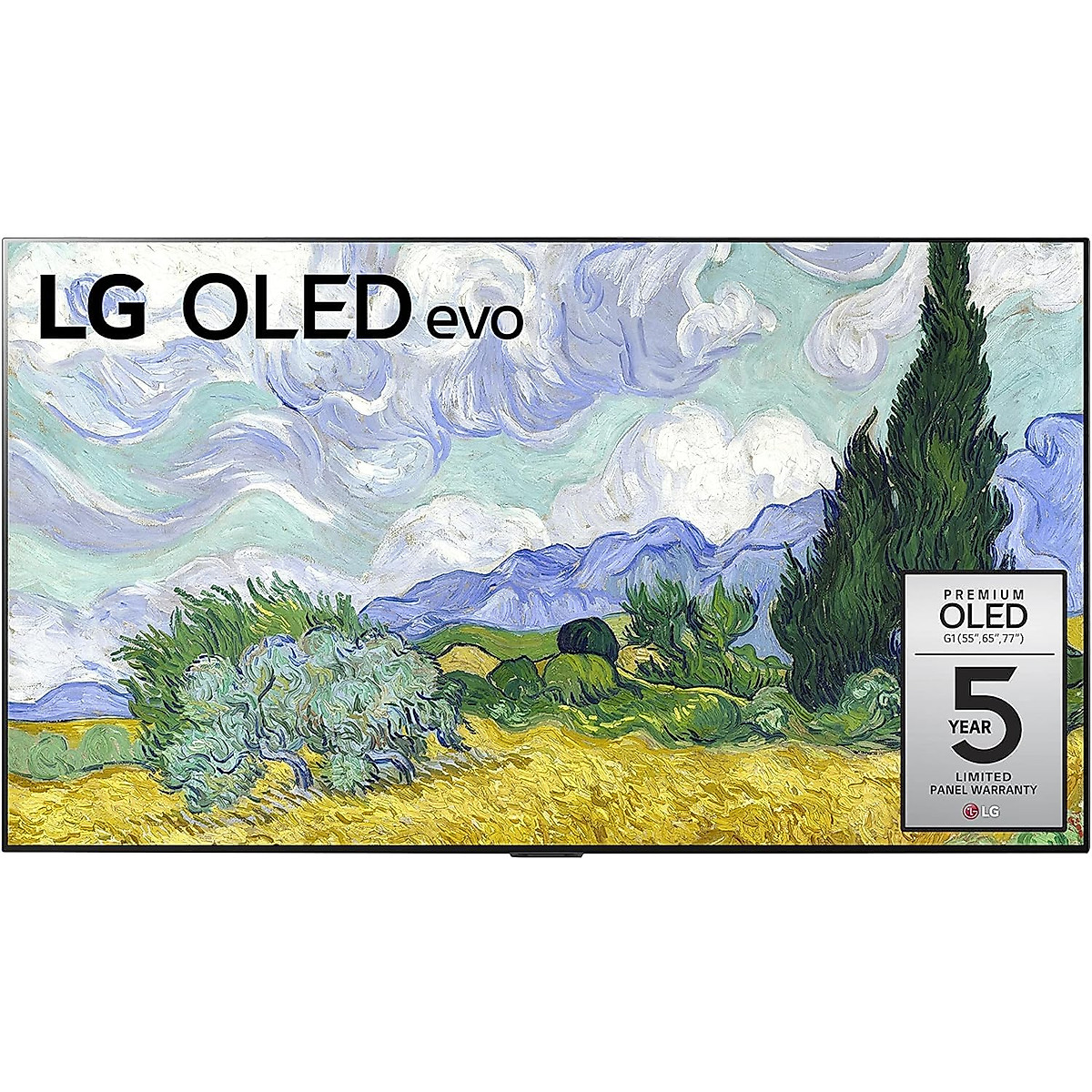 LG OLED G1 Series 65” Alexa Built-in 4k Smart OLED evo TV (3840 x 2160), Gallery Design, 120Hz Refresh Rate, AI-Powered 4K, Dolby Cinema, WiSA Ready (OLED65G1PUA, 2021)