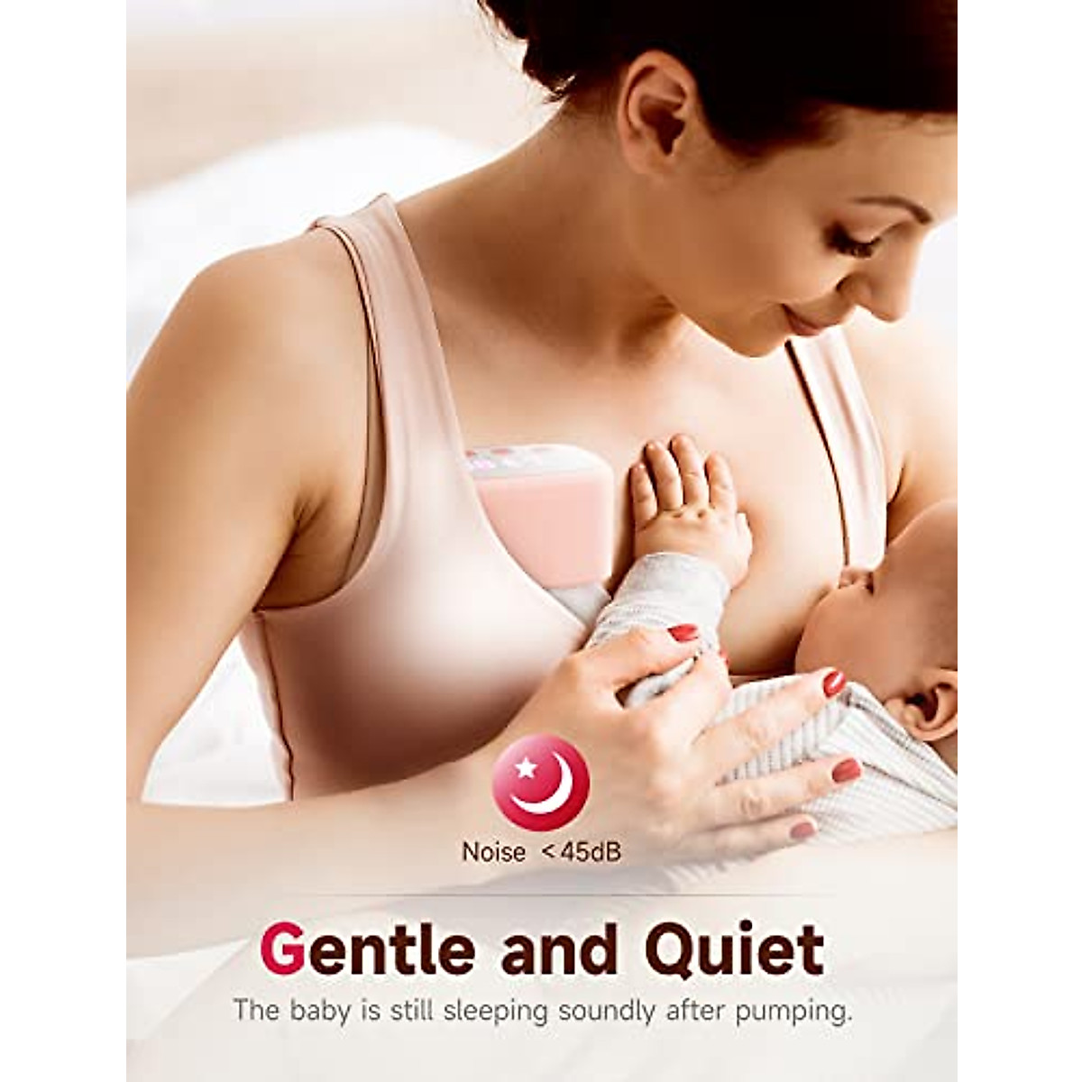 Electric Breast Pump, Hands Free Breast Pump for Breastfeeding Moms, Leak Proof Wearable Breast Pump, Breast Pump with 3 Modes, 9 Levels, Low Noise, Pain Free, USB C Charging