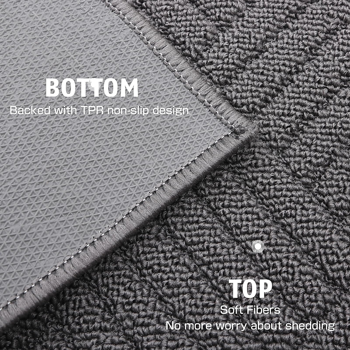 Syalife Door Mat Indoor Doormat, Non-Slip Resist Dirt Entryway Rug Entrance Mat, Dog Door Mat, Super Absorbent Welcome mat for Muddy Wet Shoes and Paws, 20"x31.5", Grey 01