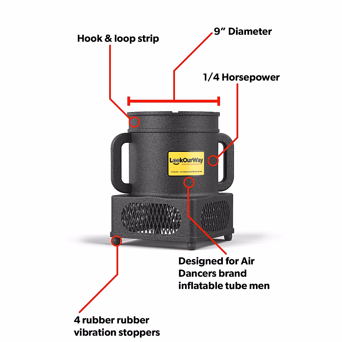 LookOurWay Air Dancers Inflatable Tube Man Set - 7ft Tall Wacky Waving Inflatable Dancing Tube Guy with Weather Resistant Blower- Halloween Themed - Ghost