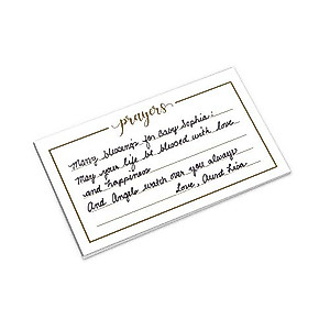 Lillian Rose Bless This Child Prayer Box with Prayer Cards, Off White