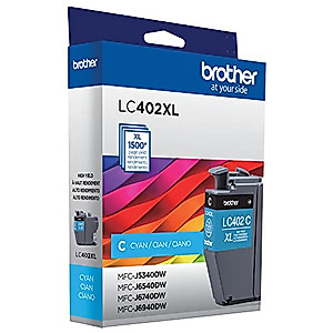 Brother Genuine LC402XLC High Yield Cyan Ink Cartridge