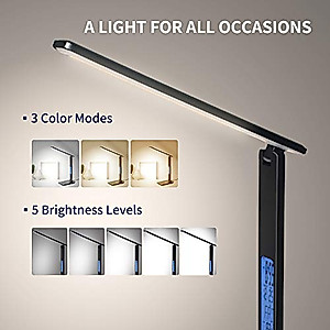 XZN LED Desk Lamp, Table Touch Lamp with USB Charging Port (LED Deak Lamp)