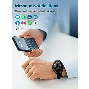 Quican Smart Watch for Men Women, iPhone Android Compatible Fitness Watch, Activity Tracker with Heart Rate, Sleep Monitor, Step Calorie Counter, Bluetooth Watch Support 100+ Sports, IP68 Waterproof