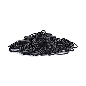 Youxuan Small Hair Elastics for Girls, Soft and Comfy Rubber Bands, 100 PCS Hair Ties, Black