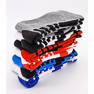 DILIBA Men's Elite Basketball Socks Cushion Athletic Crew Hiking Socks for Women's