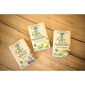 Le Petit Olivier Extra Mild Surgras Soap - Shea Butter - Gently Cleanses Skin - Delicately Perfumed - Moisturizing And Softening - Vegetable-Based - Eco-Friendly Packaging - Paraben Free - 8.8 Oz