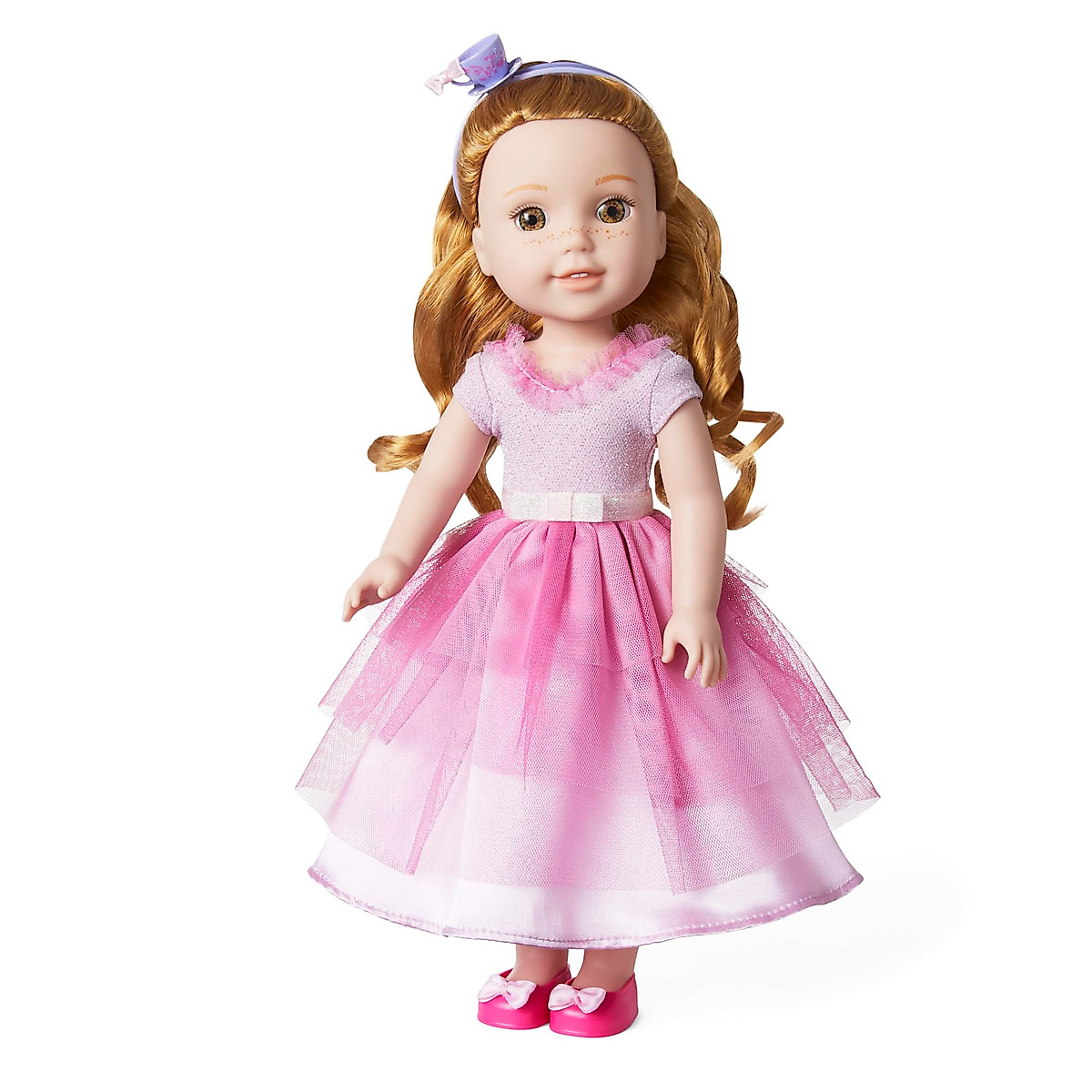 American Girl WellieWishers 14.5-inch Doll Ready to Be Royal Outfit with Teacup Headband and Ballet Flats, For Ages 4+