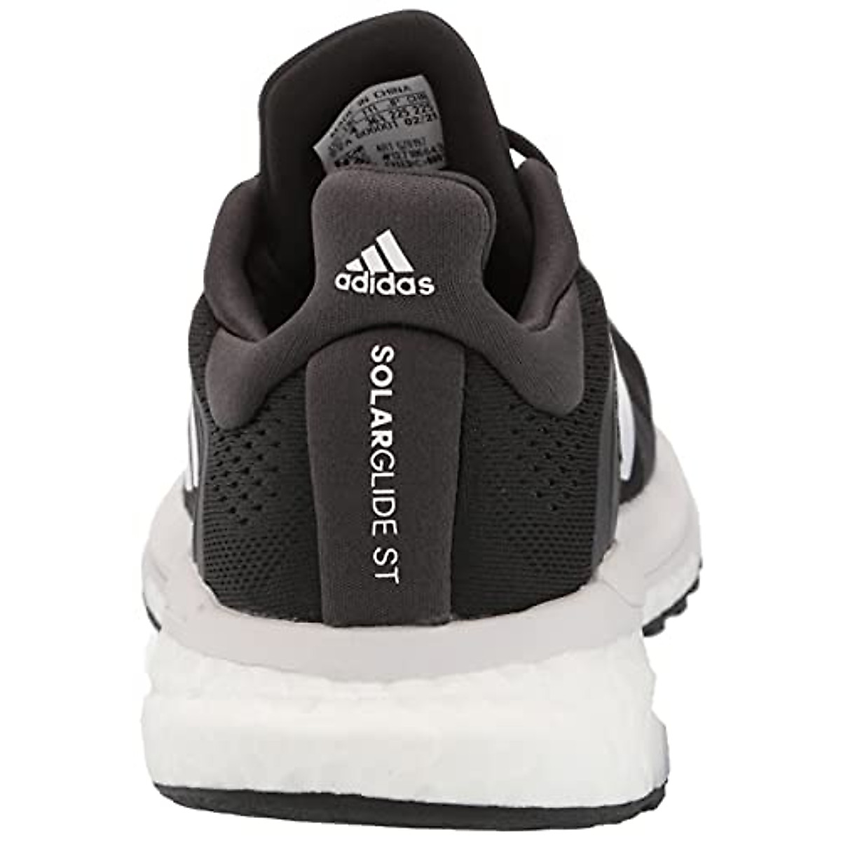 adidas Women's Solar Glide 4 ST Running Shoe, Black/White/Grey, 10