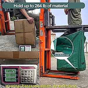 Pilntons 2 Pack 137 Gallons Reusable Yard Waste Bags with Double Bottom Extra Large Lawn Leaf Bags Heavy Duty With 4 Reinforced Handles Garden waste Bags Containers for Debris Grass Clipping