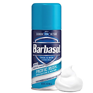 Barbasol Pacific Rush Thick and Rich Shaving Cream, 7 Ounce, Pack of 6
