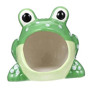 HEALEEP Hamster Cooling nest Hamsters Hideout cave Rat Hammock Chinchilla Hide Small Animal Hamster hut Ceramic Critter Hideout Hamster House Hamster Hideout Luxury Ceramics Coconut Shell