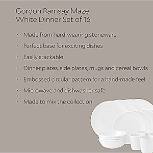 Royal Doulton Exclusively for Gordon Ramsay Maze White 16-Piece Dinnerware Set