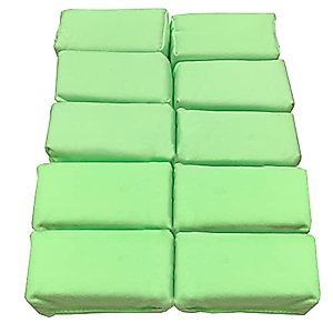 Detailer's Preference Suede Microfiber Coating Applicators 3”x1.5”x1.5” Green 10 Pack