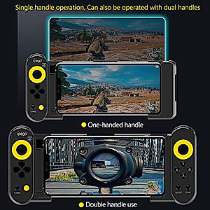 ipega PG-9167 Mobile Game Controller, With Stretchable Wireless 4.0 Smart PUBG Gamepad Controller for Samsung Galaxy S10/S10+ /S21 S22+5G/Huawei Mate40 Pro P40 P30 Android Mobile Smartphone Tablet