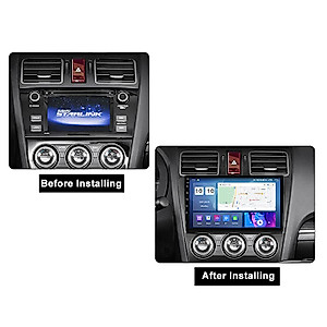 Car Radio Stereo for Subaru Forester WRX STI Impreza 2016-2018, Biorunn Android 11 9 inch Octa Core Car GPS Navi Wireless Carplay Auto Head Unit IPS Touchscreen BT FM AM RDS DSP, 2GB 32GB