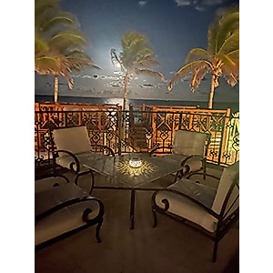 Solar Table Lantern Outdoor Indoor Waterproof - Dancing Flickering Flame Powered LED White Metal Desktop Decorative lamp auto on/Off Lightening Dusk to Dawn for Desk Patio Garden Pathway Garden Yard