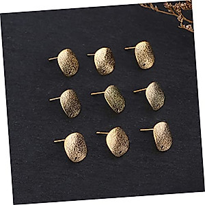 EXCEART 3sets Elegant Alloy Flat Earrings with Holes for Women Small Ear Jewelry Decor in Golden Tone 20pc*3