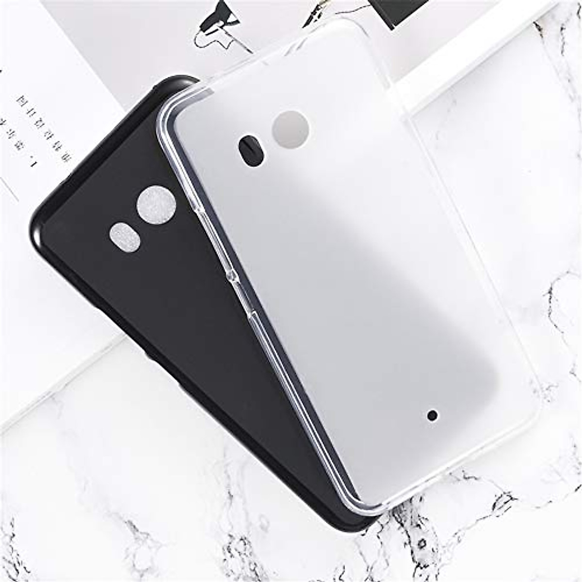 Shantime HTC U11 Case, Scratch Resistant Soft TPU Back Cover Shockproof Silicone Gel Rubber Bumper Anti-Fingerprints Full-Body Protective Case Cover for HTC U11 (White)