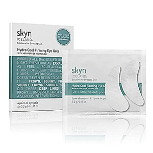 skyn ICELAND Hydro Cool Firming Eye Gels: Under-Eye Gel Patches to Firm, Tone and De-Puff Under-Eye Skin, 4 Pairs