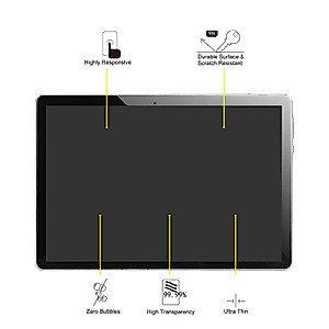 Transwon 2PCS Tempered Glass Screen Protector for MEBERRY M7 Tablet 10.1 Inch/ (NOT FOR J10) JUSYEA J5-W Tablet Screen Protector/Logic T10L Tablet 10 Inch (NOT FOR FACETEL Q10 PRO!!!)