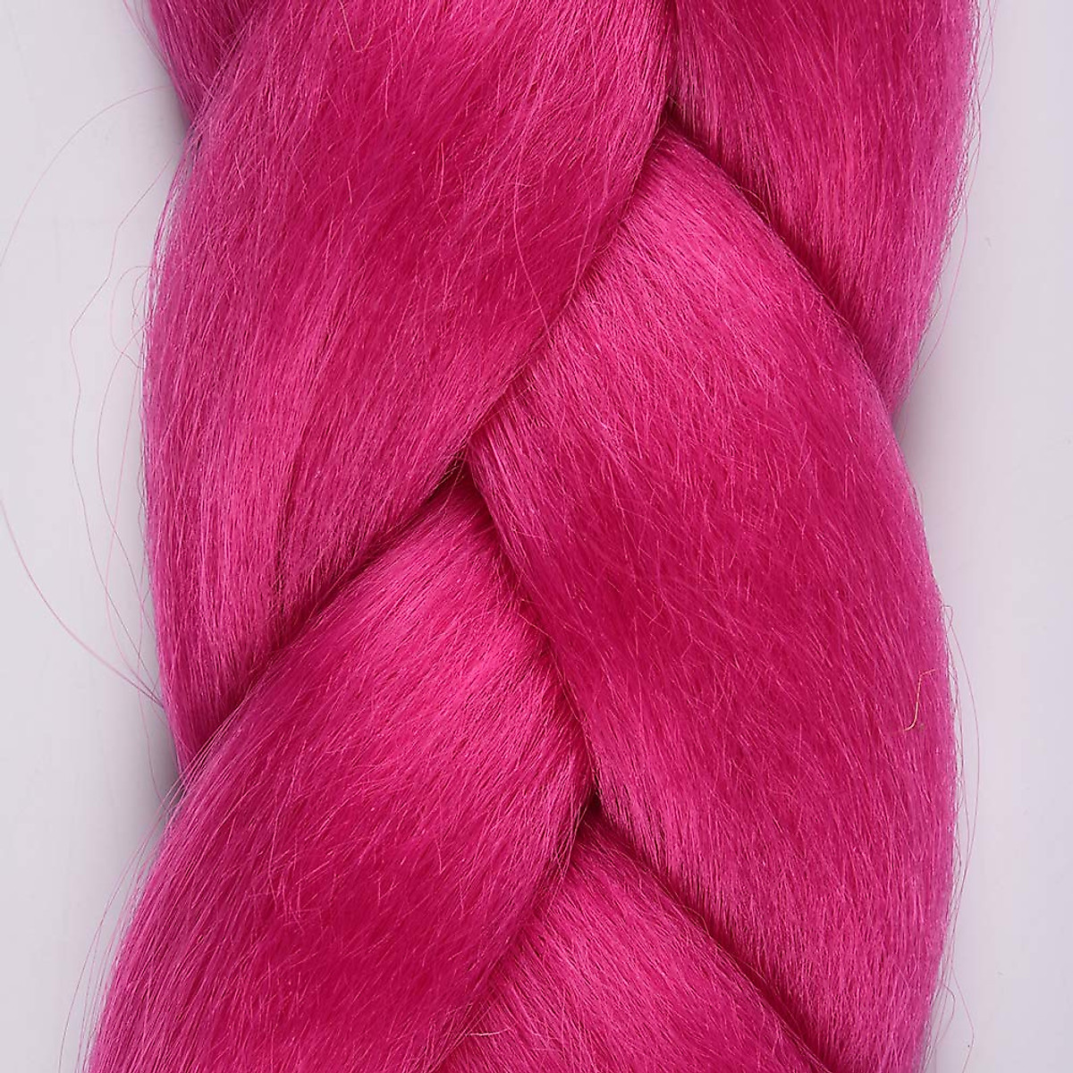 Pink Braiding Hair Extension 3pcs/Lot Crochet Jumbo Braids Hair 100g/pc Hot Pink Braids Hair Synthetic Crochet Twist Braid Hair Extension for Box Braids (24Inch,Rosy)