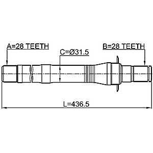 Right Shaft Febest 1212-CM10MT4WD Oem 49560-2P350