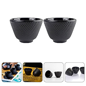 6 Pcs Cast Iron Teacup Tea Cup Traditional Teacups Cast Iron Teaware Restaurant Coffee Mug Sake Cup Mate Cup Mate Tea Beer Bone China Coffee Mugs Japanese Style Teaware Unique Vine