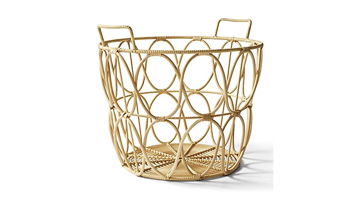 Large Natural Rattan Open Weave Basket for Stylish Home Storage
