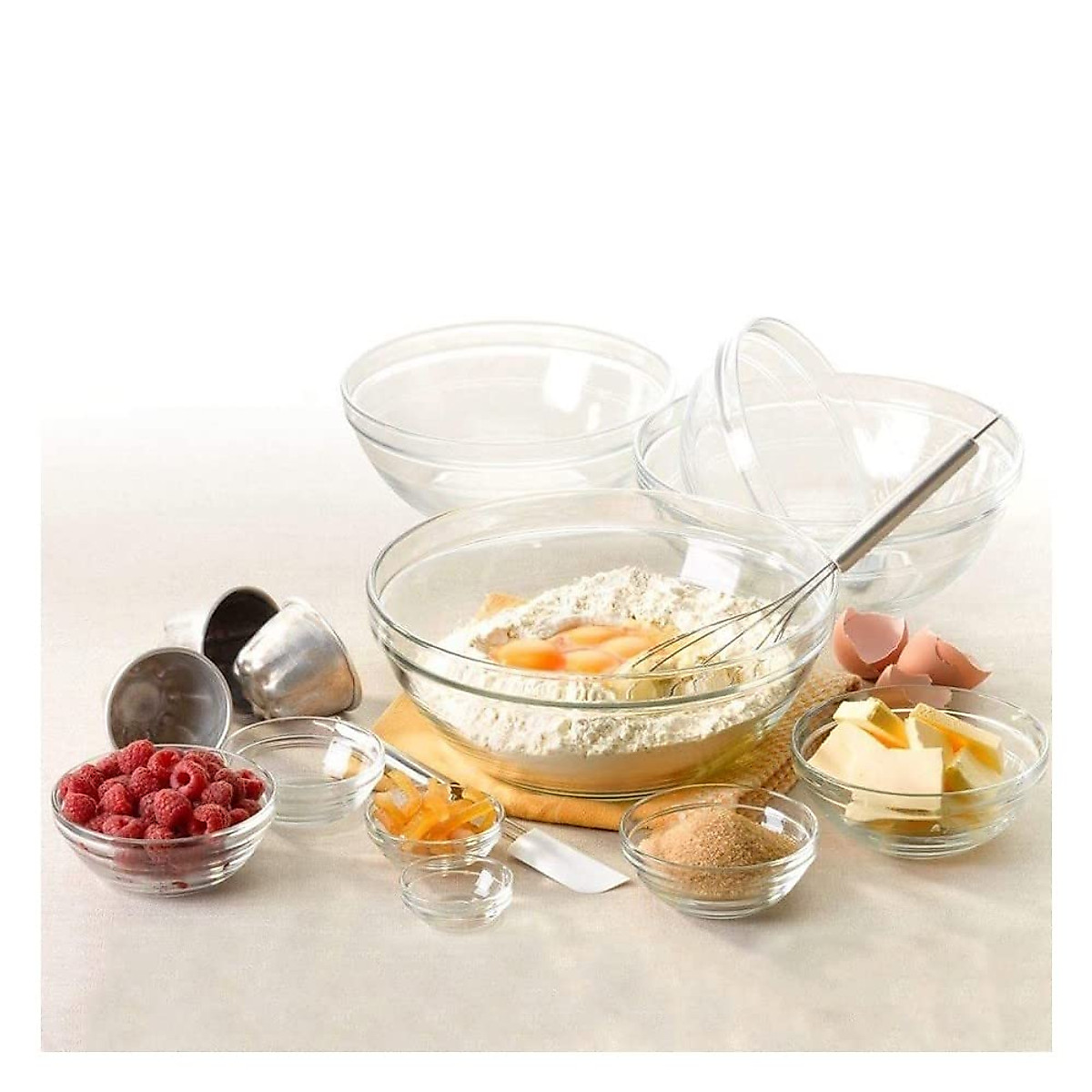 Duralex - Lys Stackable Clear Bowl 10,5 cm (4 1/8 in) Set Of 6