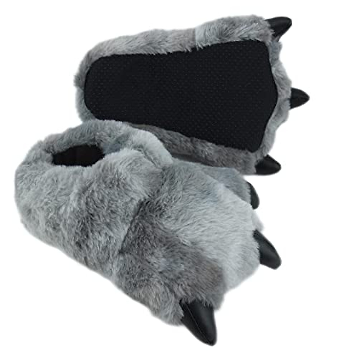 Young Fine Novelty 3D Warm Soft Claw Slipper for Kids(ZW41987-2/3) Grey