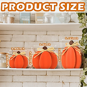 Ferraycle 3 Pcs Thanksgiving Pumpkin Decor Fall Decor Autumn Farmhouse Sign Rustic Tiered Tray Decorations Table Centerpieces Standing Wooden Block Sign for Halloween Home Kitchen