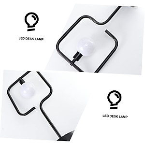 DOITOOL Sturdy Iron Base Led Desk Lamp Battery-Powered Table Lamp for Bedroom Study Decorative