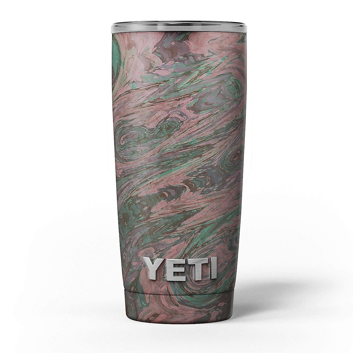 Design Skinz Green Slate Marble Surface V46 - Skin Decal Vinyl Wrap Kit Compatible with The Yeti Rambler Cooler Tumbler Cups