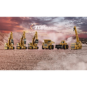 Top Race 4 Channel Mini Remote Control Excavator 1:64 Scale, Mini Construction Toys Series (TR-011)…