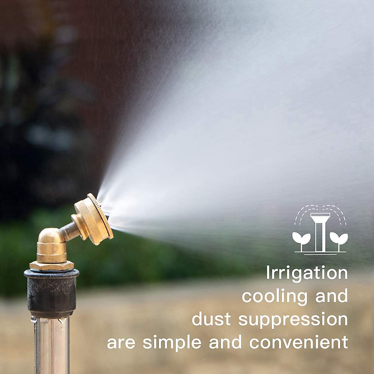 Feelers Brass Misting Spray Nozzle, 1/2" BSPF 5-Holes Atomizing Spray Garden Sprinklers Agricultural Irrigation System Adapter Fitting (Pack of 2)