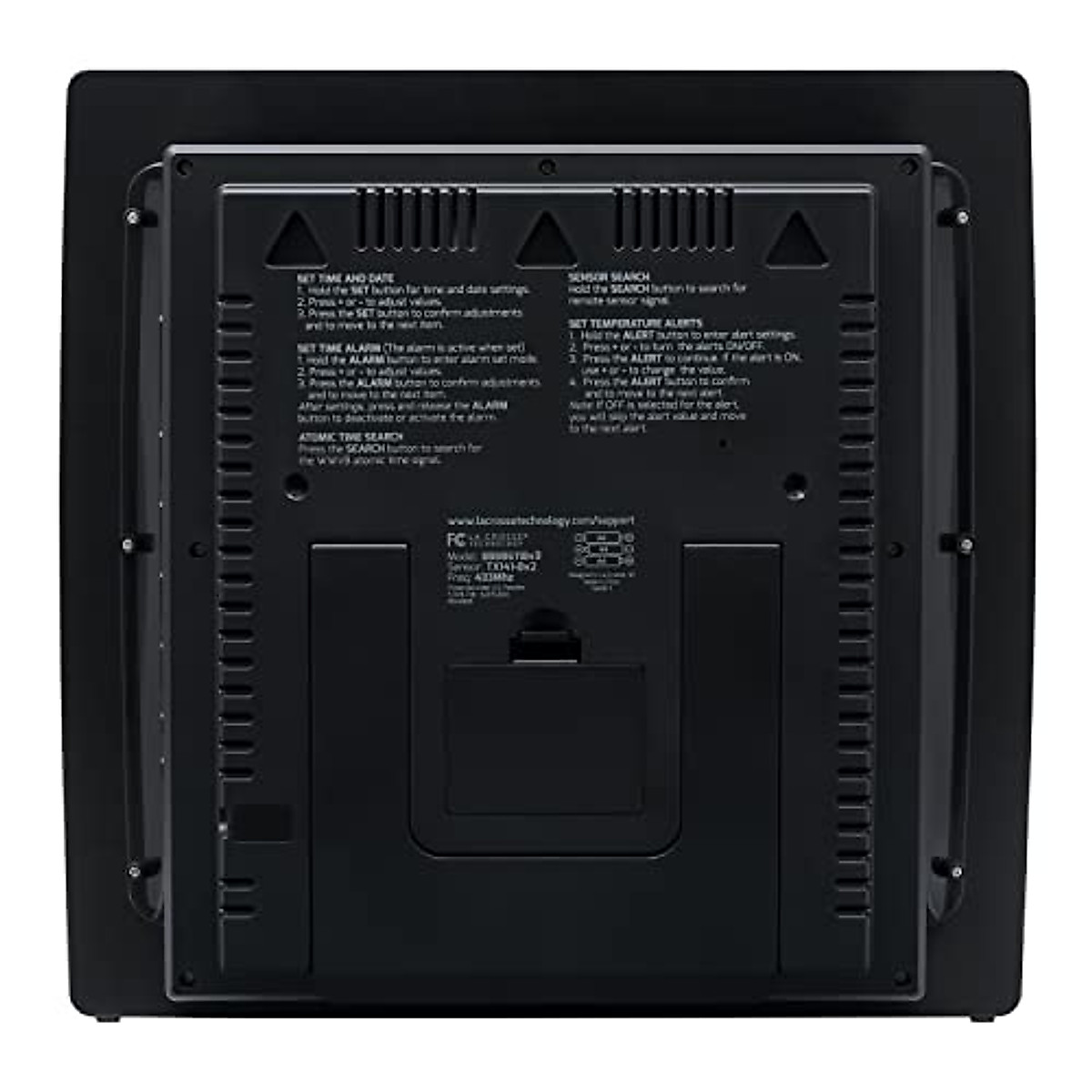 La Crosse Technology BBB86118-INT Curved Atomic Digital Clock with Moon Phase & Temperature