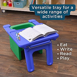 Children's Factory - 1188 Edutray, Tray Converts Cube Chair to Kids Desk, Chair Becomes Toddler Desk & Chair Set in Seconds for Daycare/Playroom/Homeschool - Cube Chair (SOLD SEPARATELY)