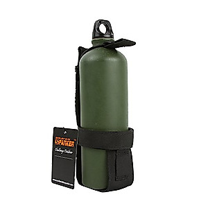 EXCELLENT ELITE SPANKER Tactical Military Portable Belt Bottle Holder Pouch Molle Adjust EDC Water Bottle Carrier for Hunting Walking Running Traveling (Black)