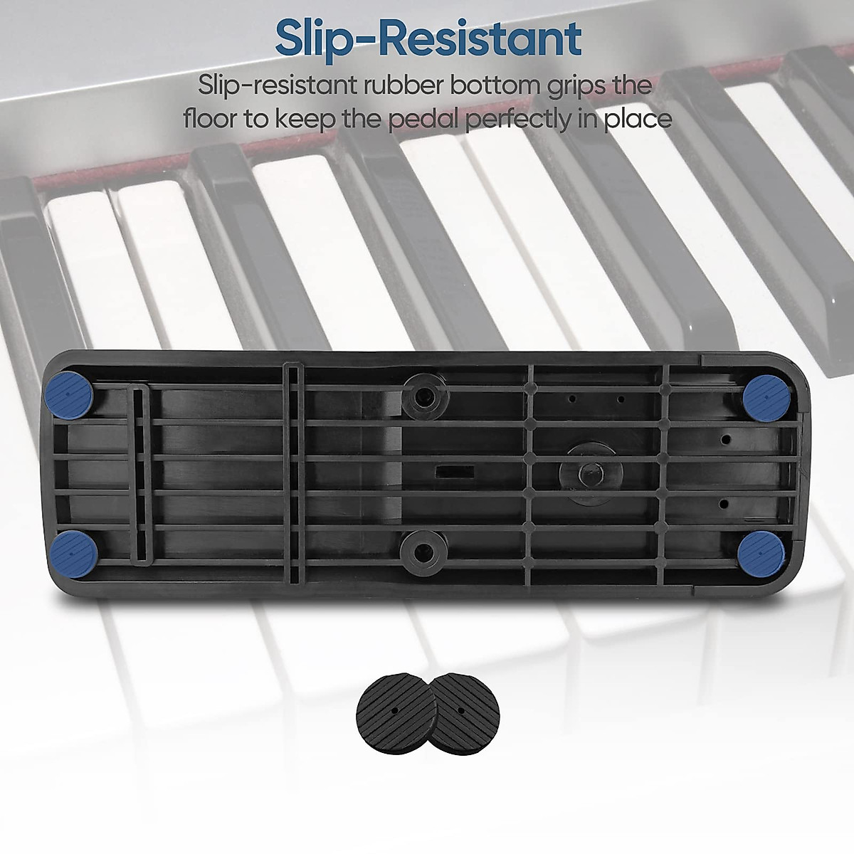 Sustain Pedal Universal with Polarity Switch by Wegrower for Keyboards, Digital Piano, MIDI and Synthesizer