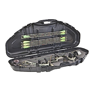 Plano Protector PillarLock Series Bow Case, Black, Archery Storage, Lockable with High-Density Interior Padding, Hard Protective Case, Holds Up to 6 Arrows