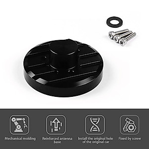 Miytsya 1 PC Car Antenna Base Decorative Cover, Radio Antenna Base Protection Case Accessories, for 2007-2022 Jeep Wrangler JK/JL ABS Frame Bezel Protective Shell (Black)