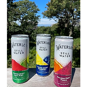 Waterloo Still Water, Meyer Lemon Blueberry | Naturally Flavored Purified Water | 12 Fl Oz Cans (Pack of 12) | Zero Calories | Zero Sugar or Artificial Sweeteners | Zero Sodium