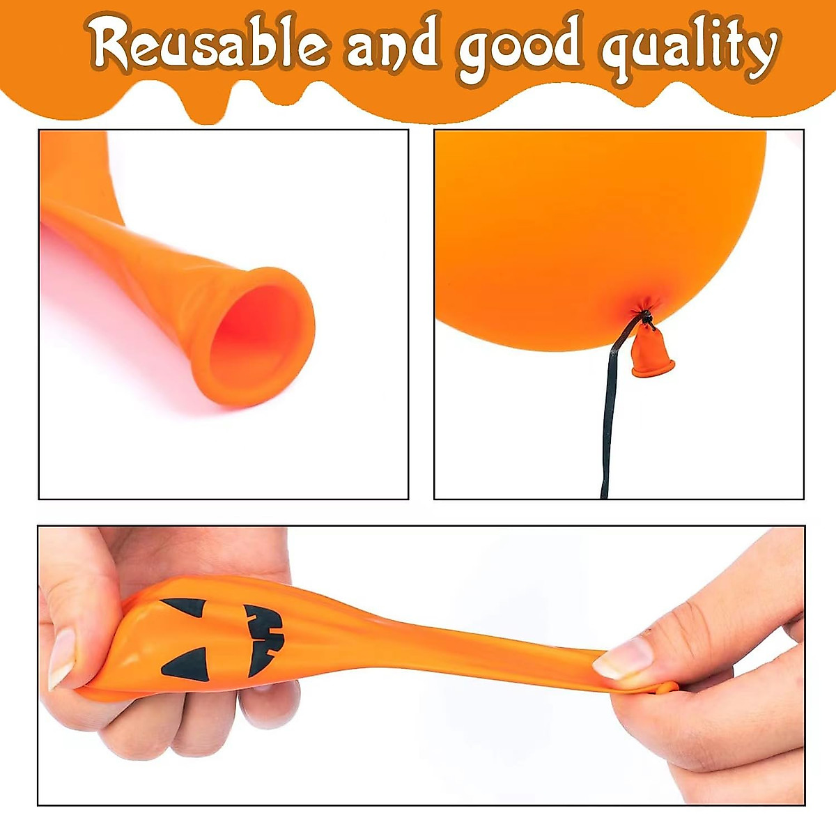 60 PCS Halloween Balloons Halloween Decorations Orange Black Purple Green Confetti Balloons for Halloween Party Decorations Halloween Party Suppiles