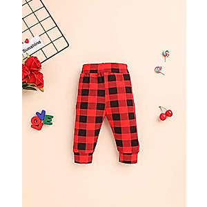 Baby Girl Boy Valentine Clothes My First Valentine’s Day Romper Top Cute Pant Newborn Infant 2Pcs Outfit (black, 3-6M)