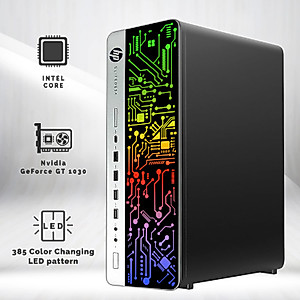 HP G3 RGB Computer PC Intel i5-6th Gen, AMD RX 550 Graphics, 32GB RAM, 240GB SSD + 1TB HDD, MTG 24 Inch Dual Monitor, RGB Keyboard Mouse, Headphone, Webcam, Win 10 Pro (Renewed)