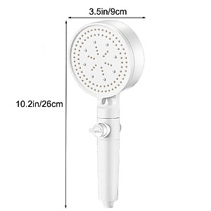 Shower Hesd，Hand Shower，Hand Held Shower Head With Long Hose，Rain Shower System Head Kit，Ideal for Home, Bathroom, Tub (Color : White)
