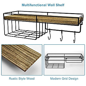 Alsonerbay Floating Shelves Wall Shelves for Bedroom Living Room, Wall Mounted Bathroom Shelves Decor Shelf Set of 2